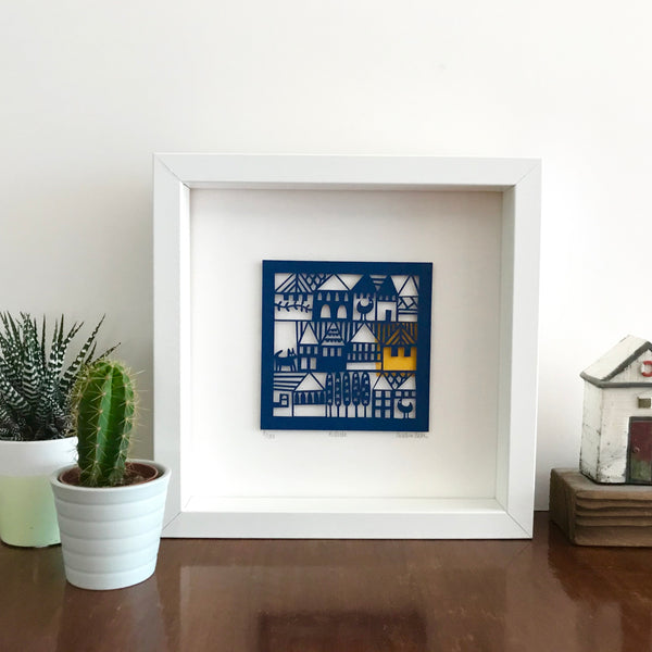 Hillside Limited Edition Paper Cut – www.carolinerees.co.uk